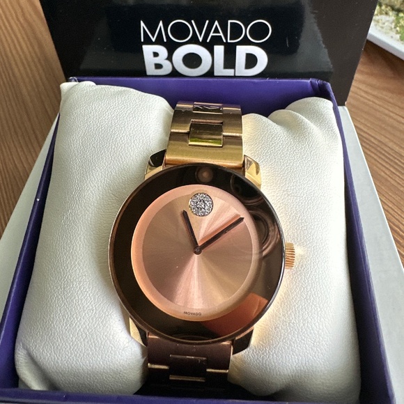 Movado | Jewelry | Movado Bold Rose Gold | Poshmark